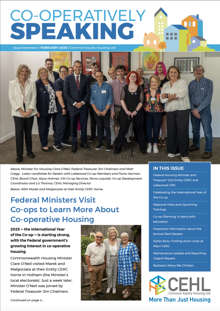 Co-operatively Speaking - Common Equity Housing Limited